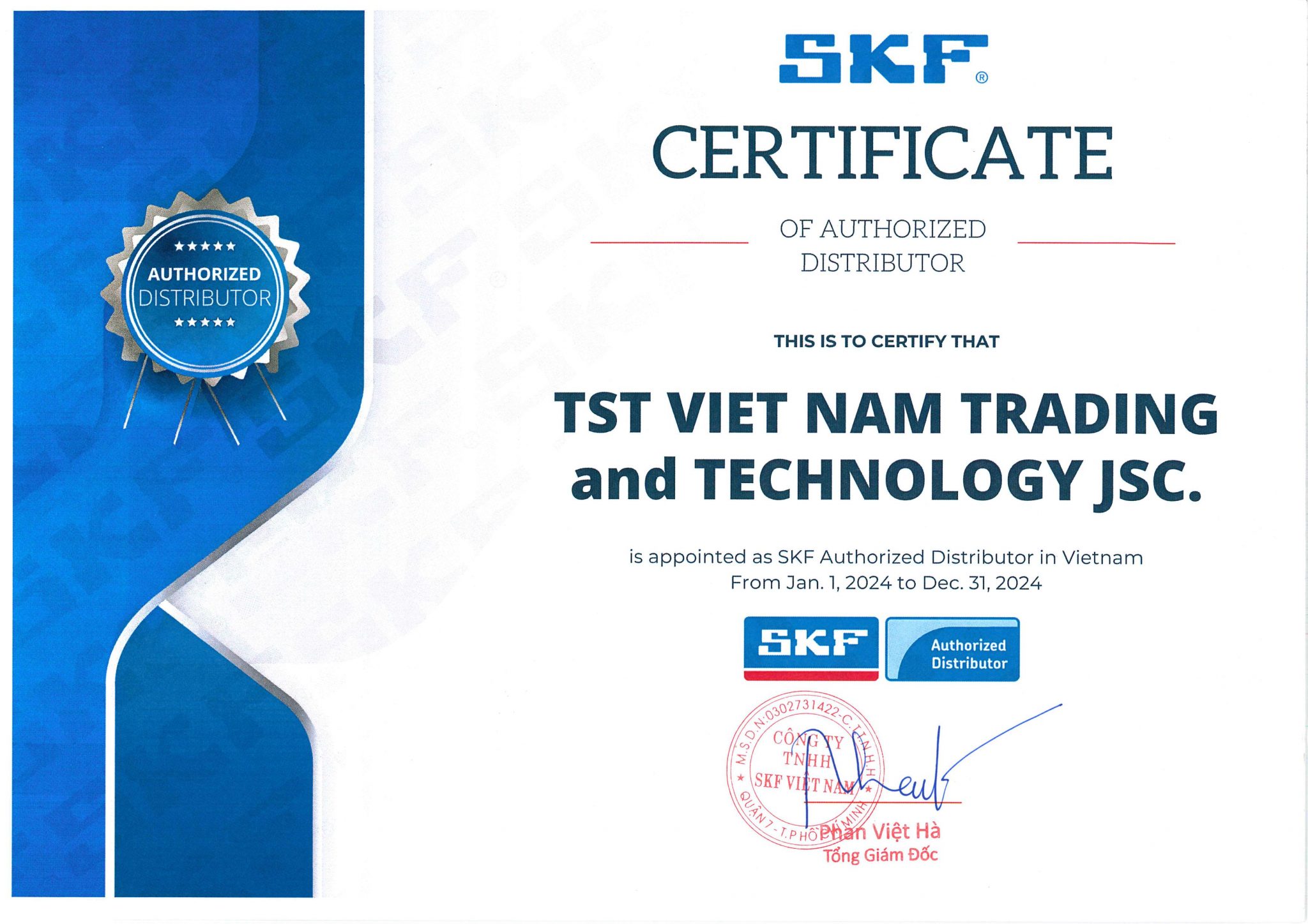 TST VIỆT NAM - ĐẠI LÝ ỦY QUYỀN VÒNG BI SKF CHÍNH HÃNG TẠI VIỆT NAM ...